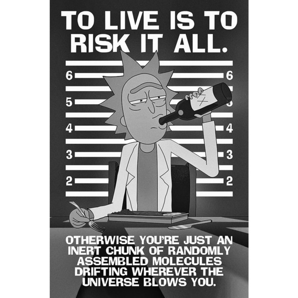 PosterGifts185 | Art | Rick And Morty Quotes To Live Is To Risk It All ...